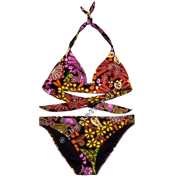 Victoria's Secret | Swim | Y2k Vtg Victoria Secret Retro Print Bikini ...